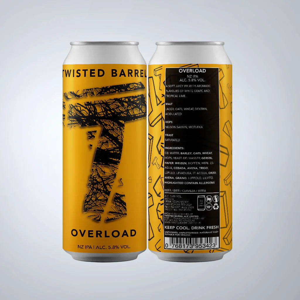 Twisted Barrel - Overload - NZ IPA - 5.8% - 440ml Can – MK Biergarten
